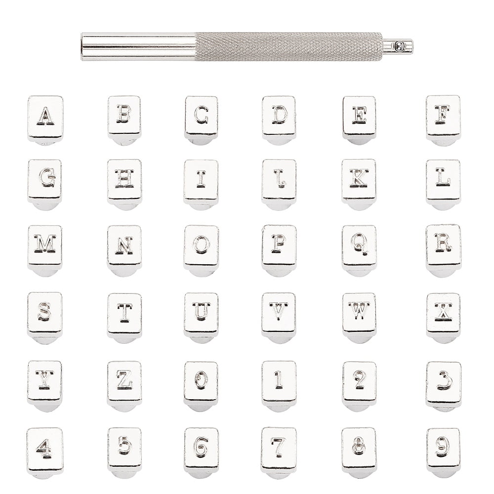 1 Set Leathercarft Stamping Tool Set Steel Punch Tool with Handle ...