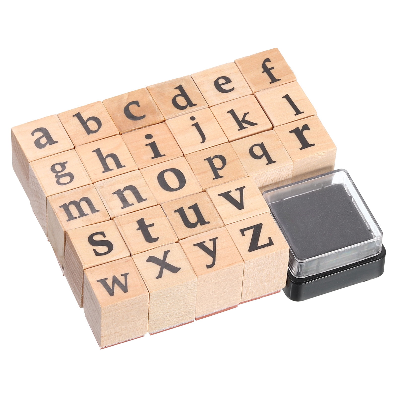 1 Set Letter Stamps Wood Rubber Stamp, Character a to Z Alphabet Stamps ...
