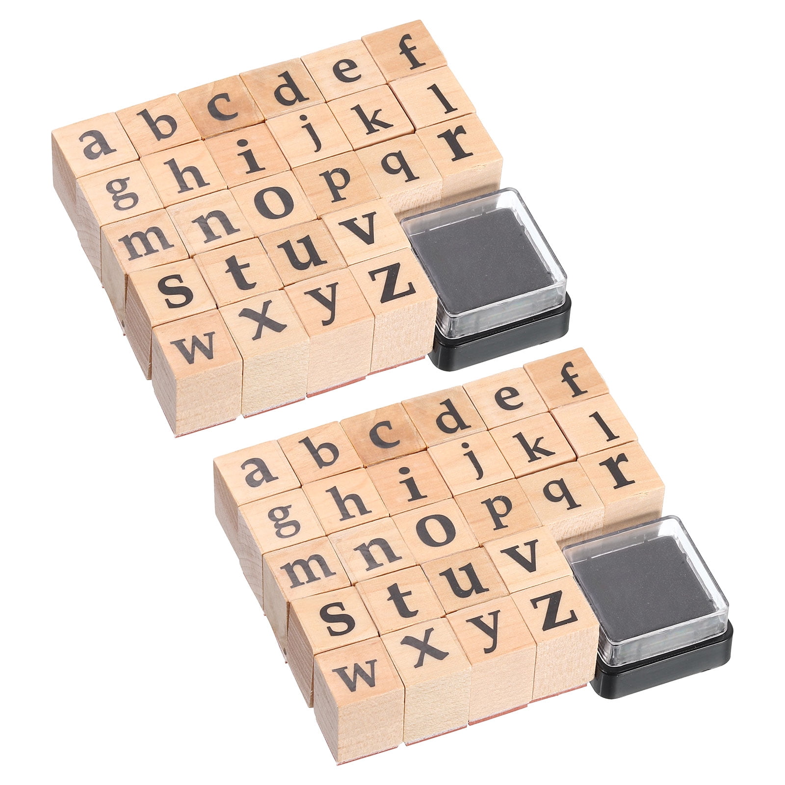 1 Set Letter Stamps Wood Rubber Stamp, Character a to Z Alphabet Stamps ...