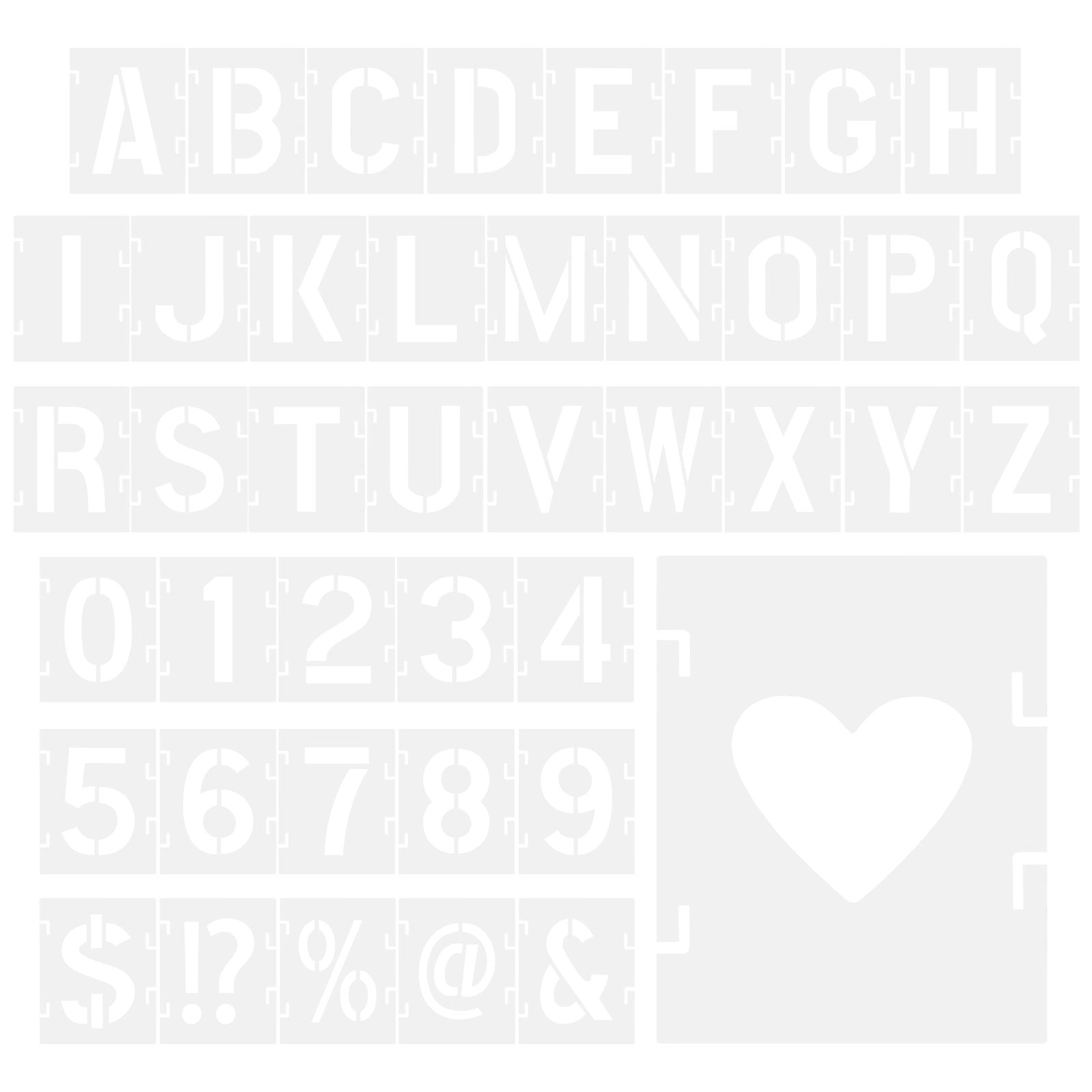 1 Set Letter Stencils Reusable Alphabet Templates Wall Painting Letters ...