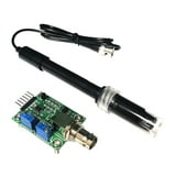 1 Set Liquid PH0-14 Value Test PH Meter Module with PH Electrode Probe ...