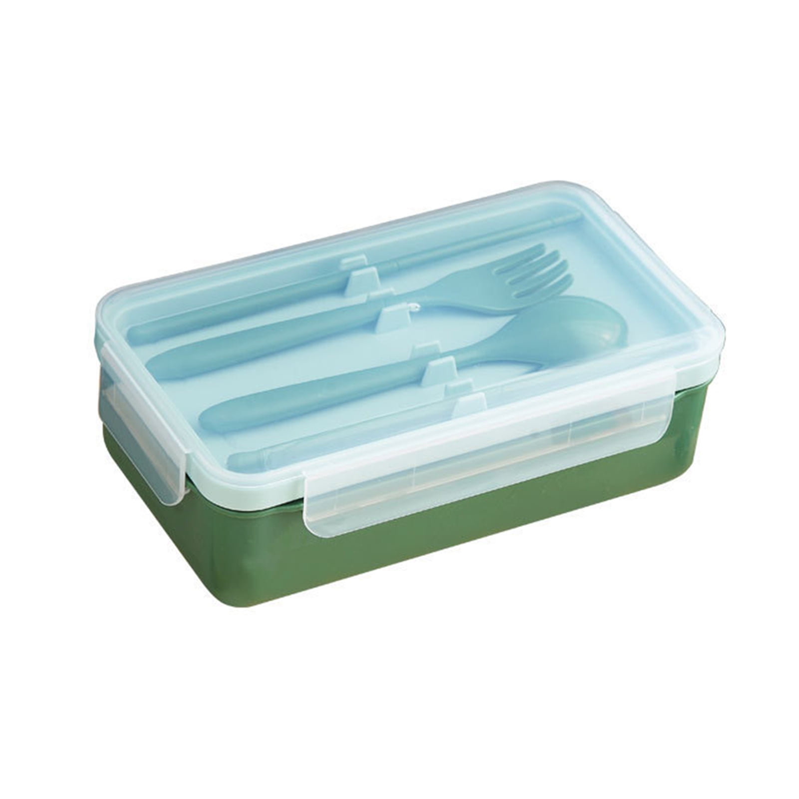 1 Set Lunch Box with Lid Leakproof Plastic Separate Compartments Bento ...