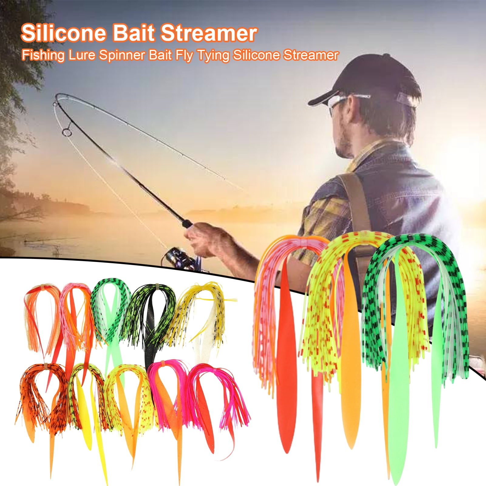 1 Set Lure Skirt Flexible Easy to Carry Fishing Lure Spinner Bait Fly ...