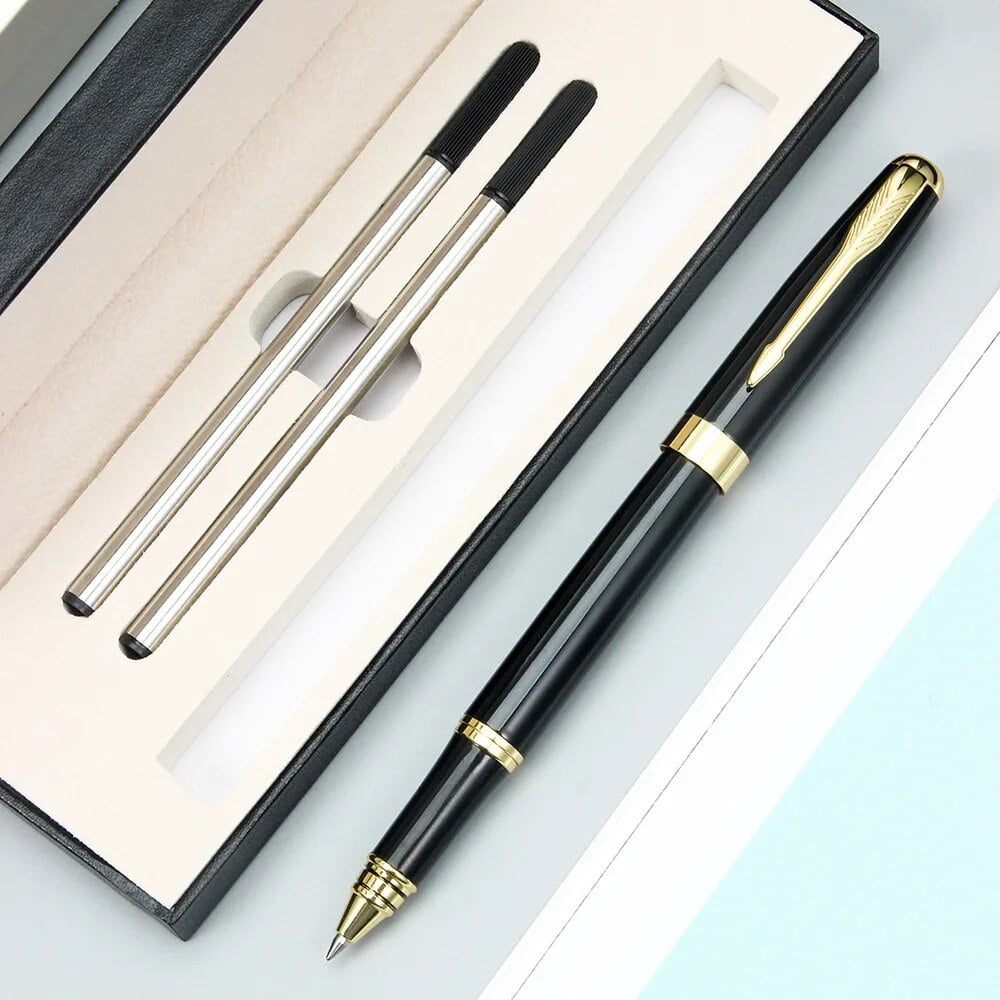1 Set Luxury Metal Ball Point Pen Refill and Box Combination Pens for ...