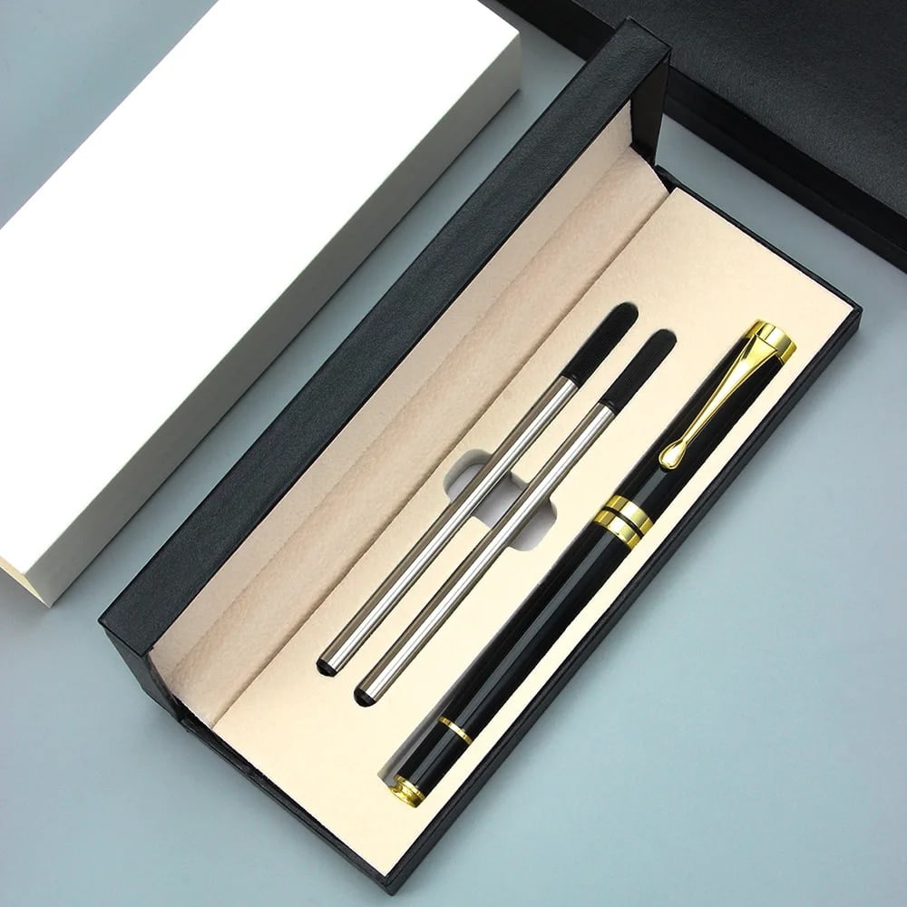 1 Set Luxury Metal Ball Point Pen Refill and Box Combination Pens for ...
