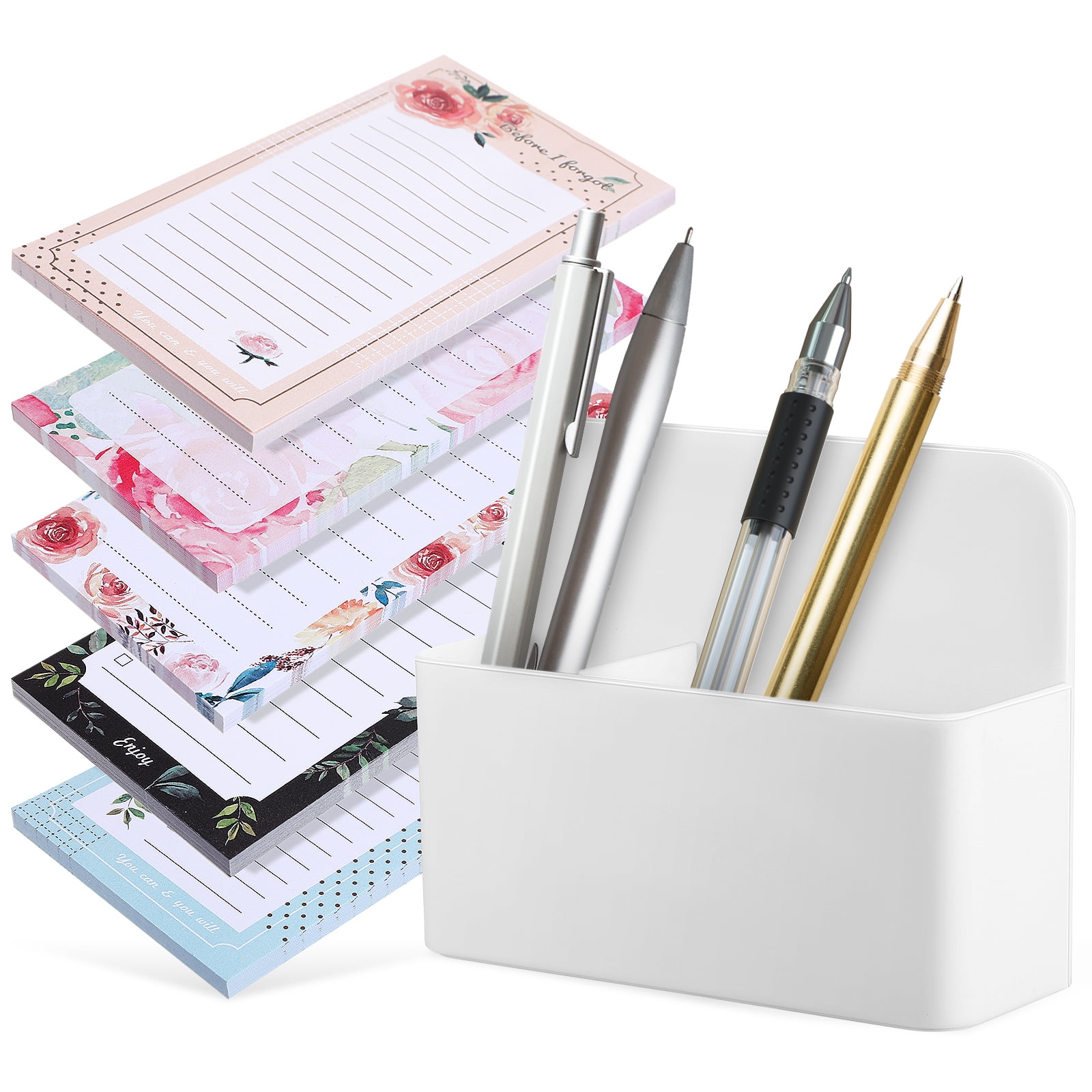 1 Set Magnetic Notepads And Pen Holder Kit Grocery List Magnet Pads for ...