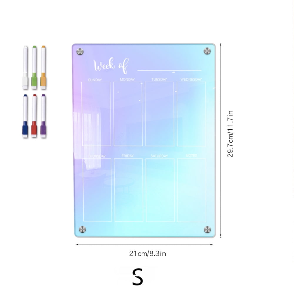 1 Set Magnetic Schedule Board Magnetic Weekly Planner Board Acrylic ...