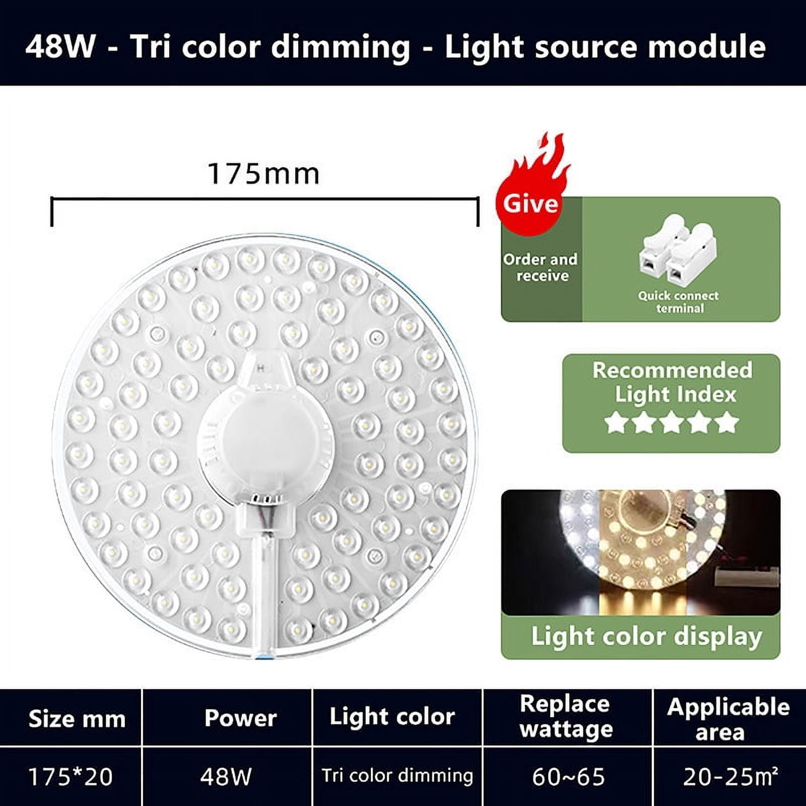 1 Set Magnetic Suction LED Panel Circle Ring Light 12W 18W 24W 36W 48W ...