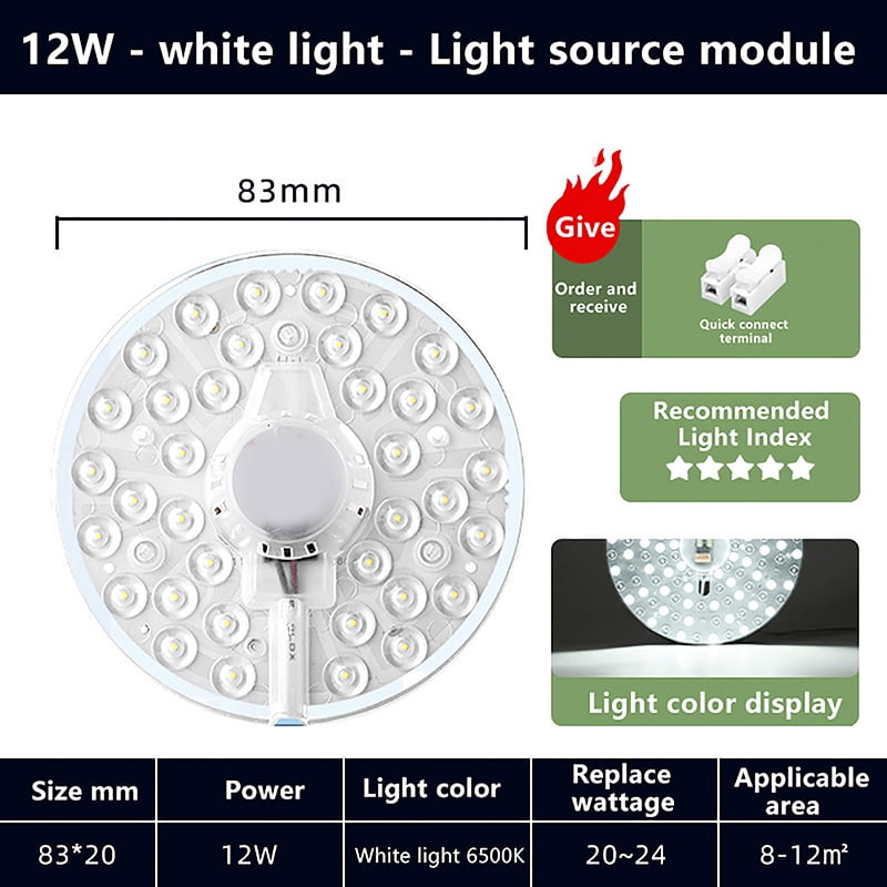 1 Set Magnetic Suction LED Panel Circle Ring Light 12W 18W 24W 36W 48W ...