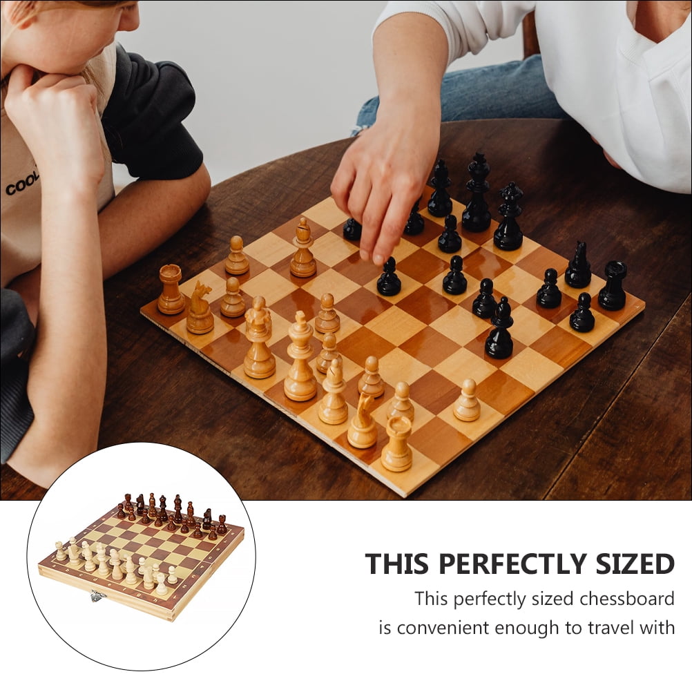1 Set Magnetic Wooden Chess International Chess Board Chess Set for ...