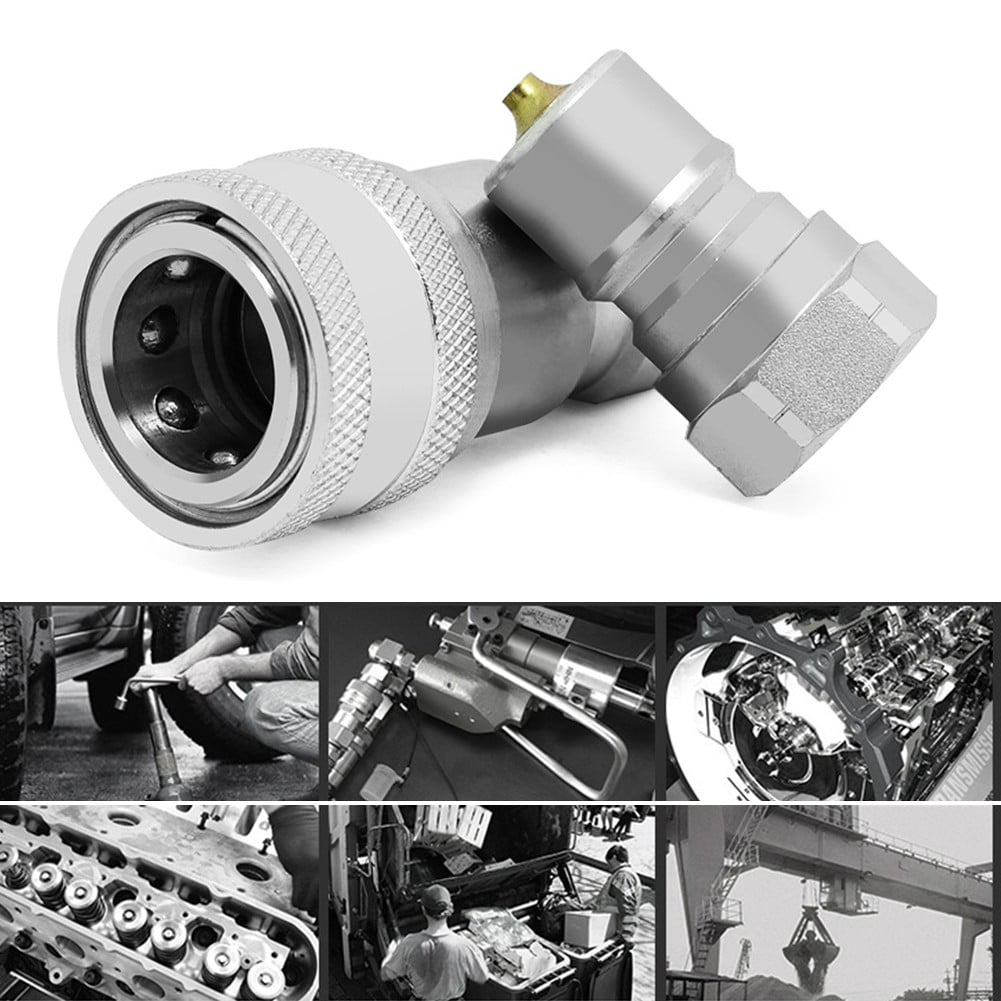 1 Set Male Female Carbon Steel Hydraulic Close Type Quick Connector ...