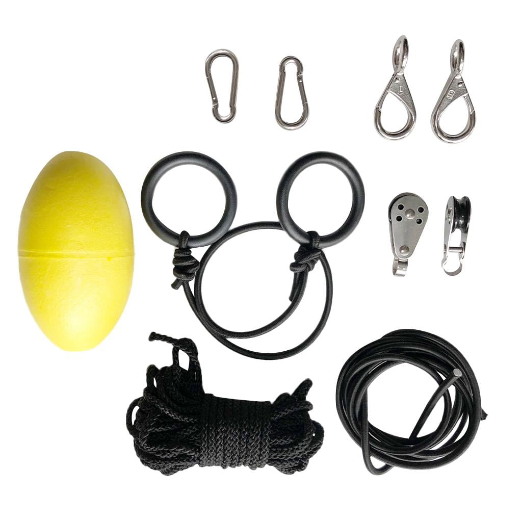 1 Set Marine Kayak Canoe Inflatable Boat Anchor Trolley Pulley Pad ...