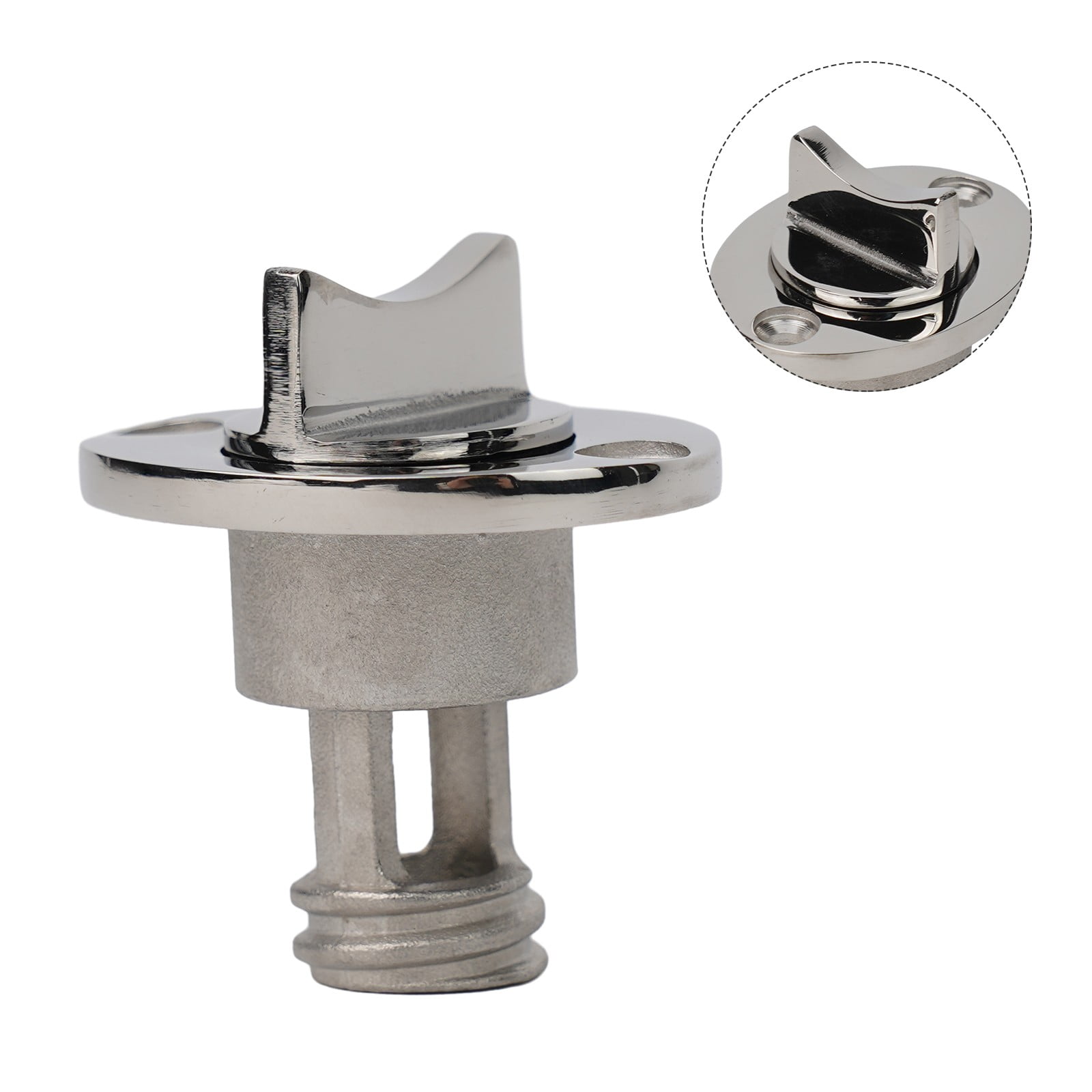 1 Set Marine Oval Drain Plug Heavy Duty Silver 316 Stainless Steel Fits ...