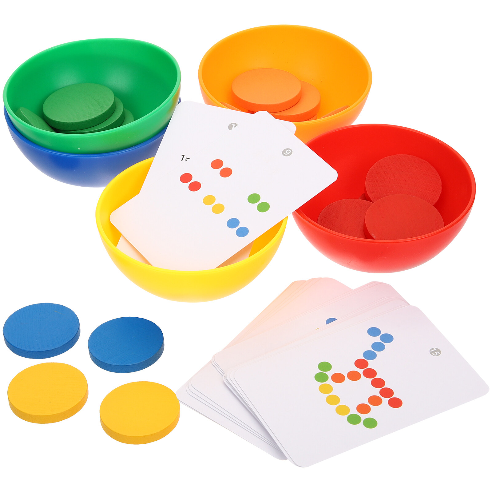 1 Set Matching Game Color Sorting Bowls Toy Learning Color Sorting Toy ...