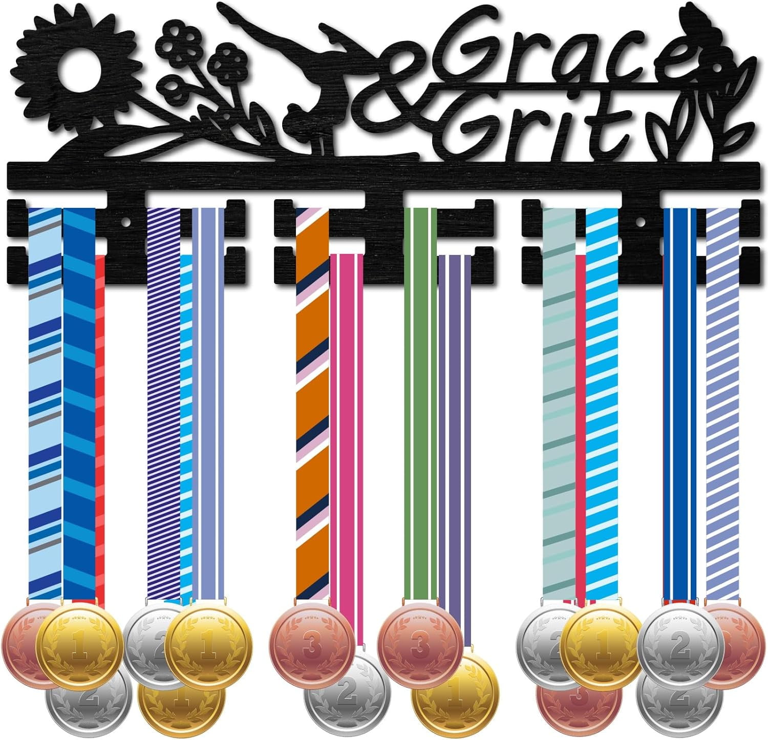 1 Set Medal Holder Display Medal Hangers Rack Wall Mount Frame Shelf ...