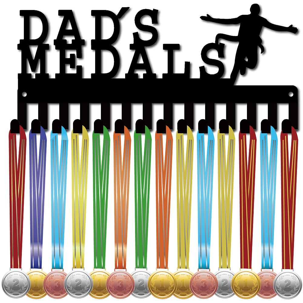 1 Set Medal Holder Frame 14 Hooks Medals Display Hanger Rack with ...