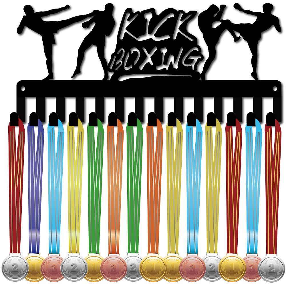 1 Set Medal Holder Frame 14 Hooks Medals Display Hanger Rack with ...