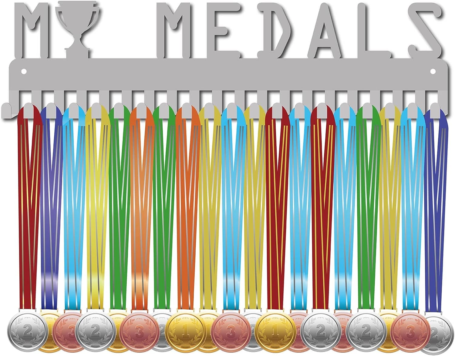 1 Set My Medals Medal Holder Sport Display Stand Wall Mount Hanger Rack ...