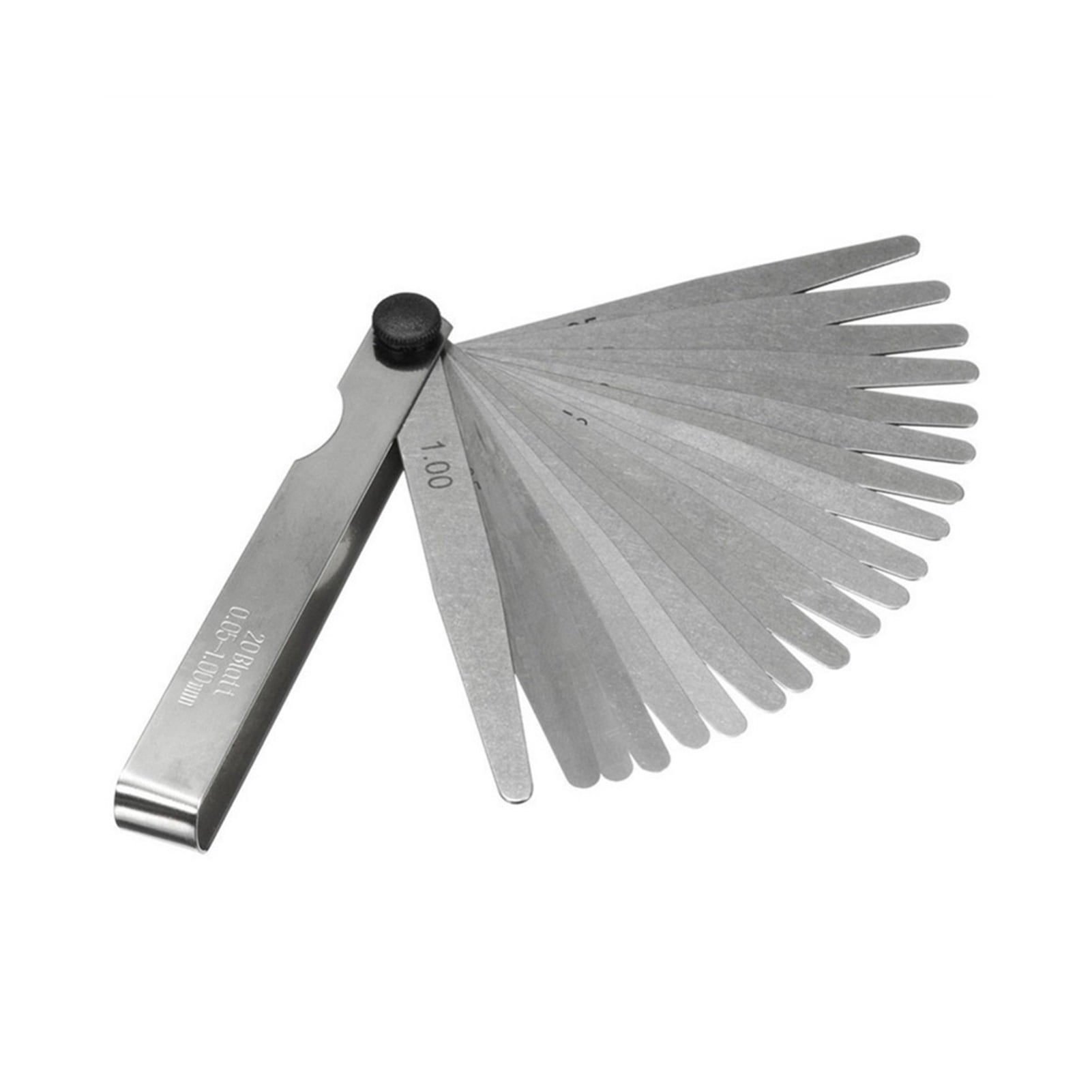 1 Set Metric Feeler Gauge 20 Blades 0.02-1.00mm For Measurements Tools ...