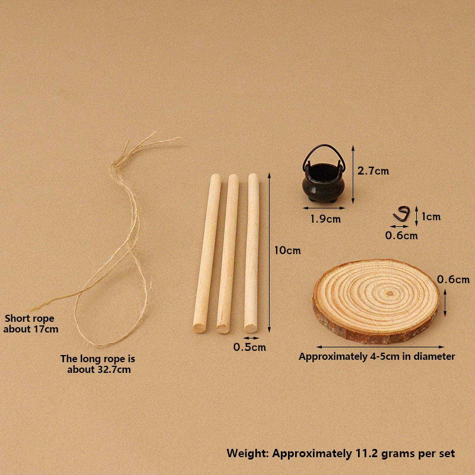 1 Set Micro Garden Landscape Decoration 1:12 Dollhouse Camping Campfire ...