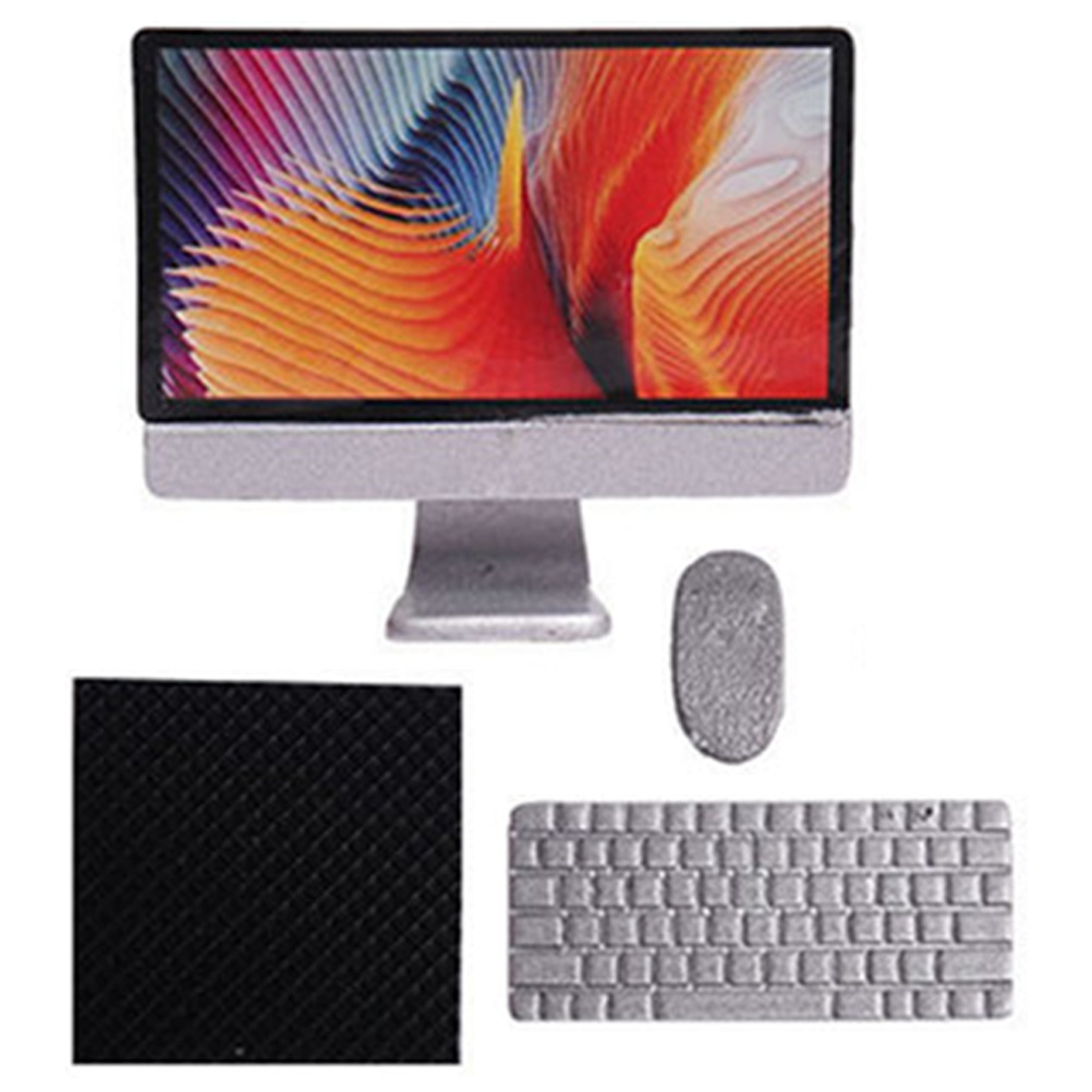 1 Set Mini Desktop Computer Decorative Miniature Desktop Computer ...