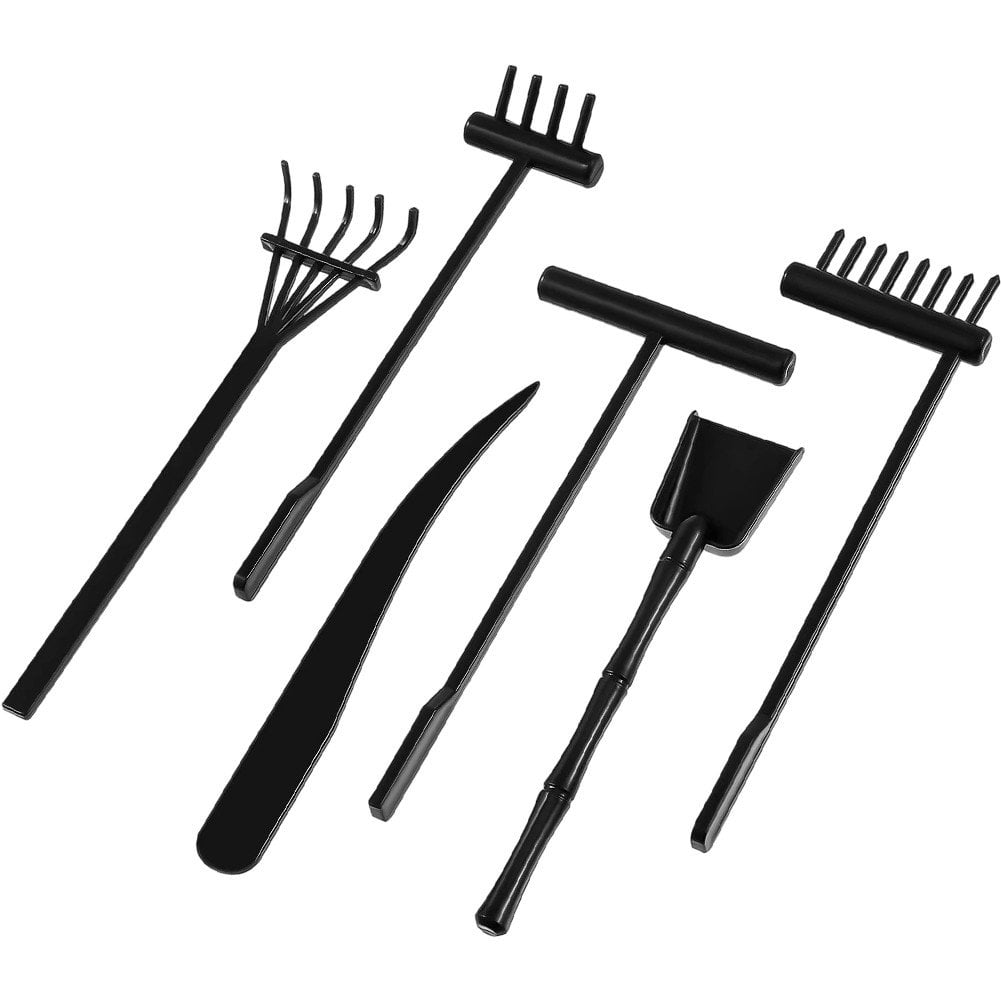 1 Set Mini Zen Garden Tools Set Plastic Sand Tray Rakes DIY Rock Zen ...