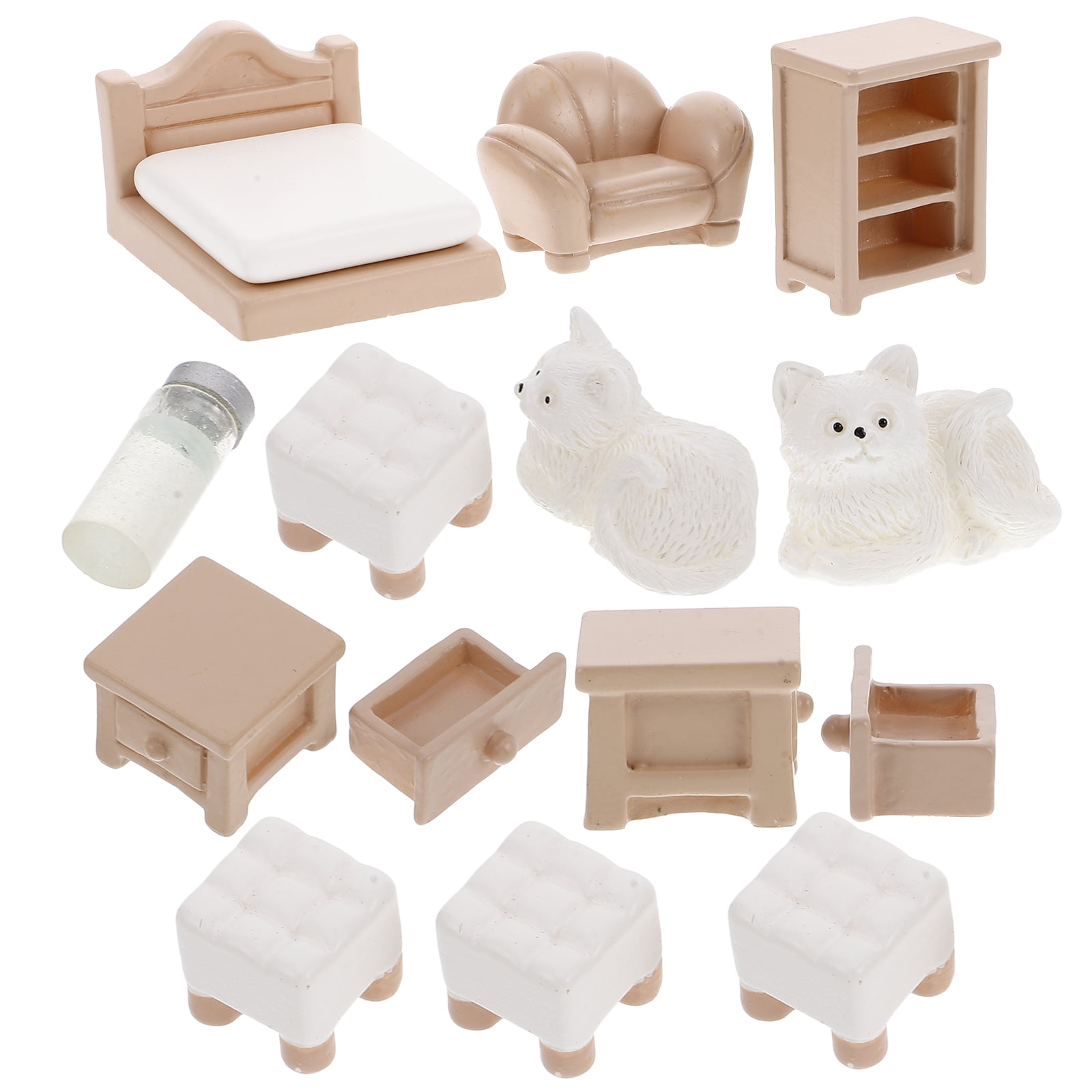 1 Set Miniature Dollhouse Furniture Set Miniature House Accessories DIY ...