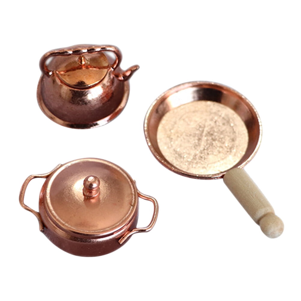 1 Set Modern Mini Kitchen Kettle Lovely Mini Saucepan Lifelike Mini ...