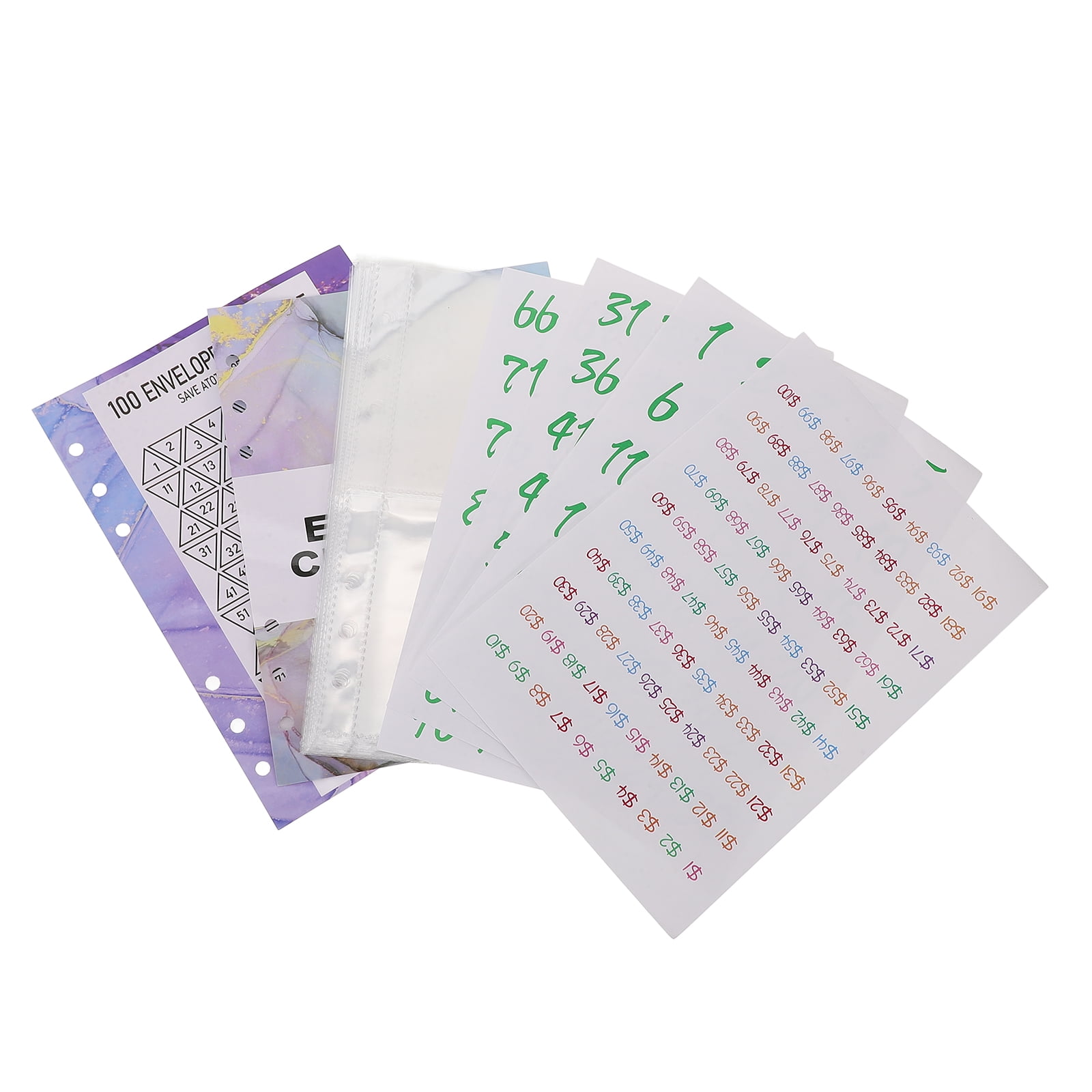 1 Set Money Binder Insert Money Binders Inner Page Money Binder Refills ...