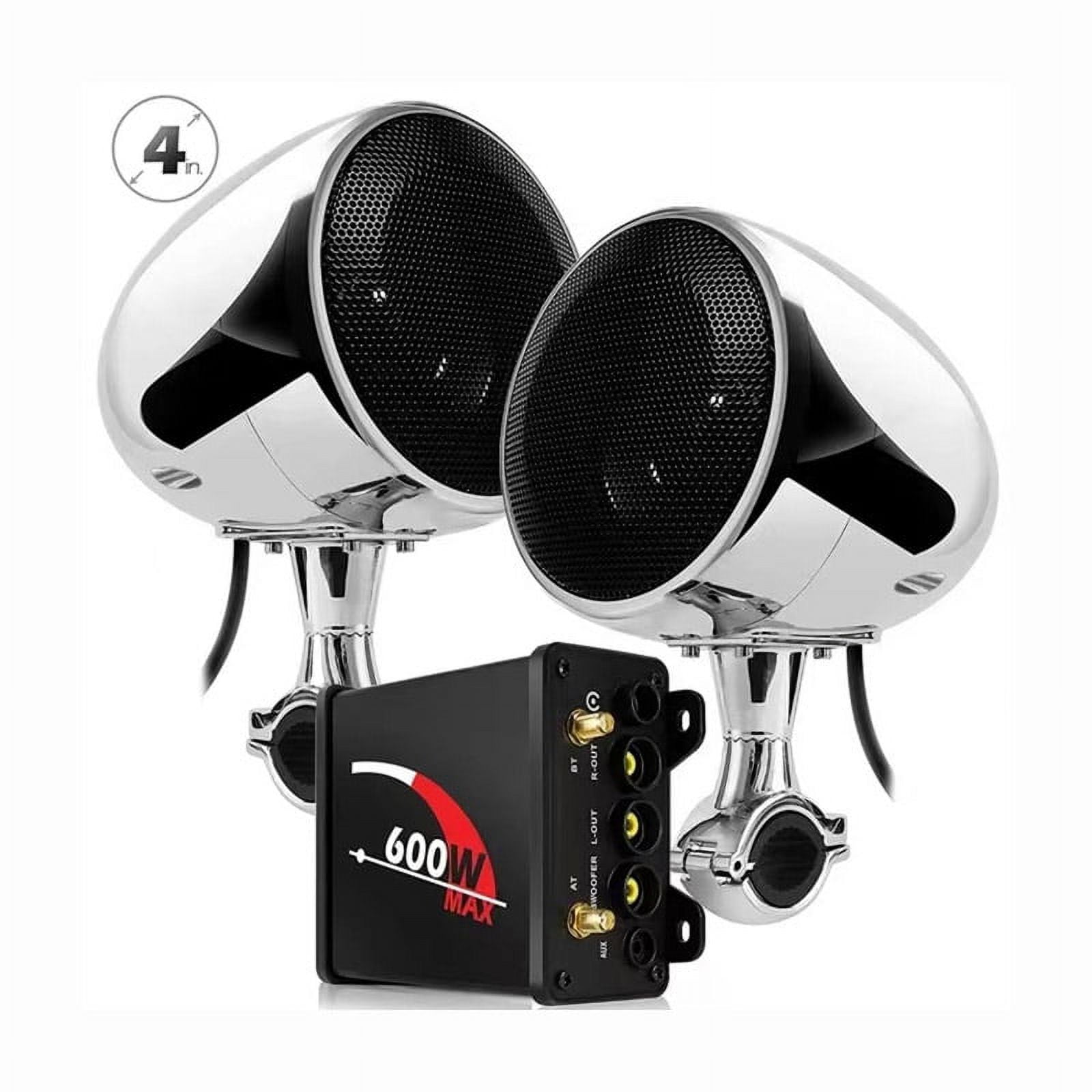 1 Set Motorcycle Audio System Bluetooth Stereo Sound Speakers with FM ...