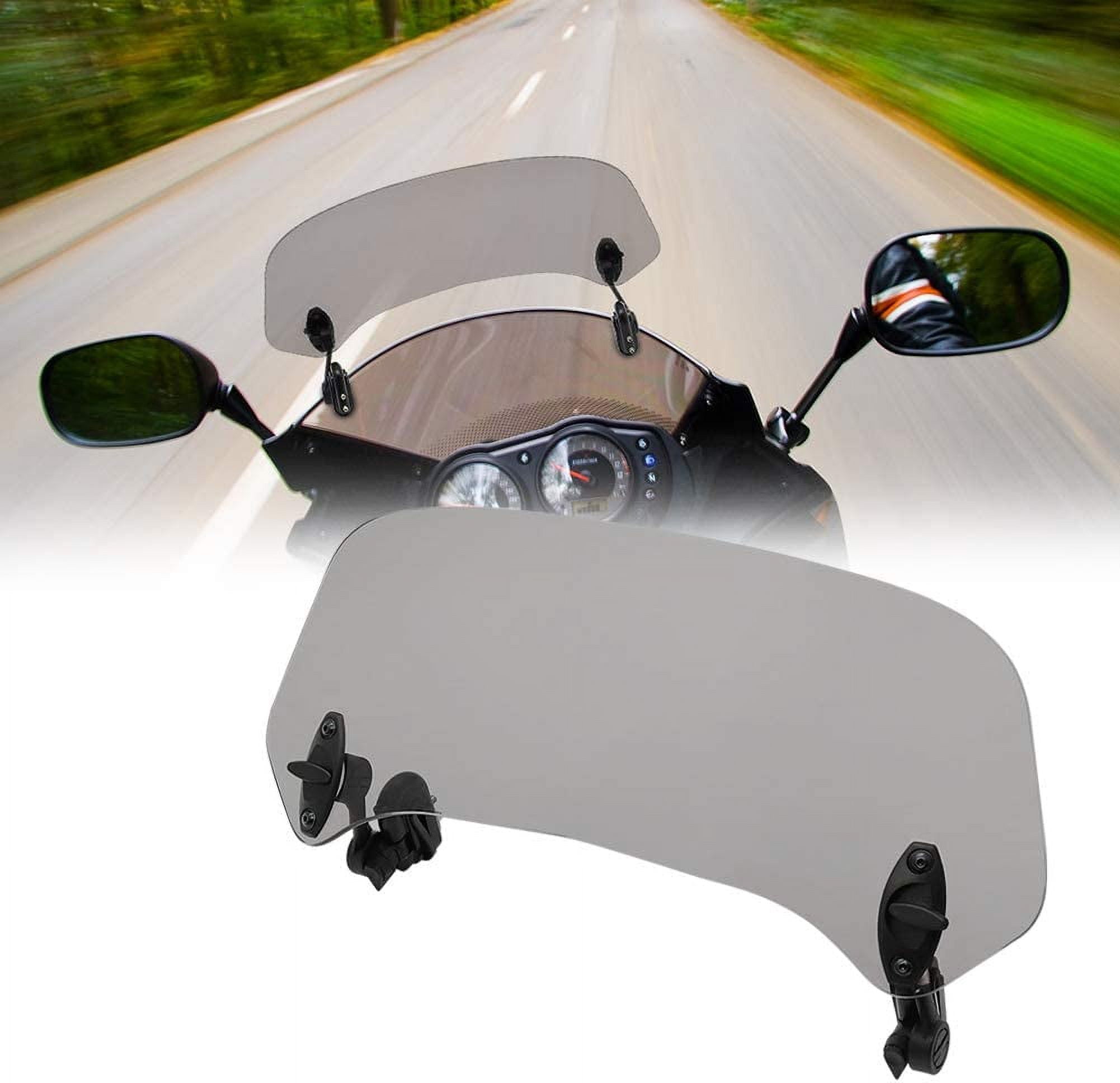1 Set Motorcycle Windshield Extension Adjustable Spoiler Universal ...