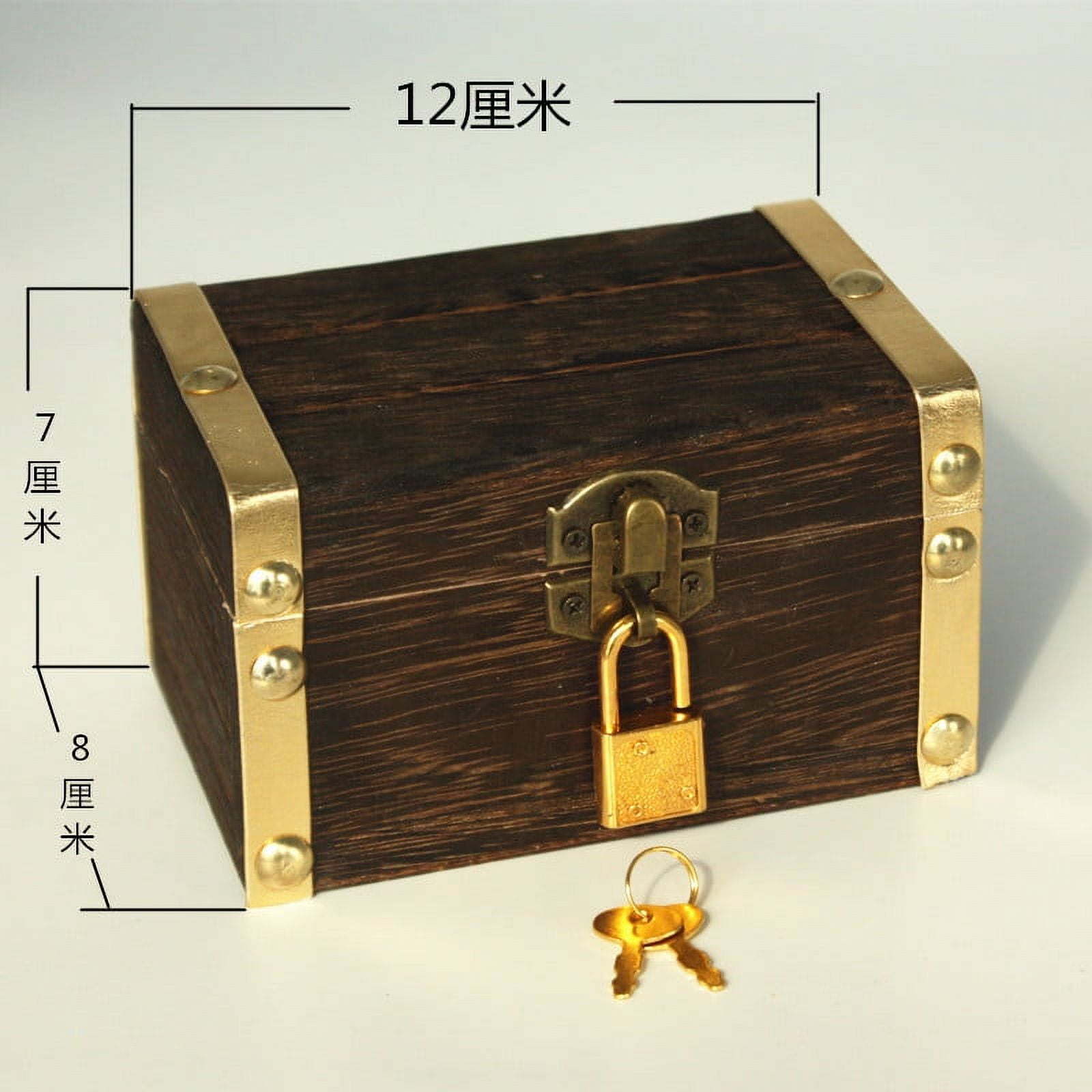 1 Set Multi-function Treasure Box with Key Vintage Treasure Chest Small ...
