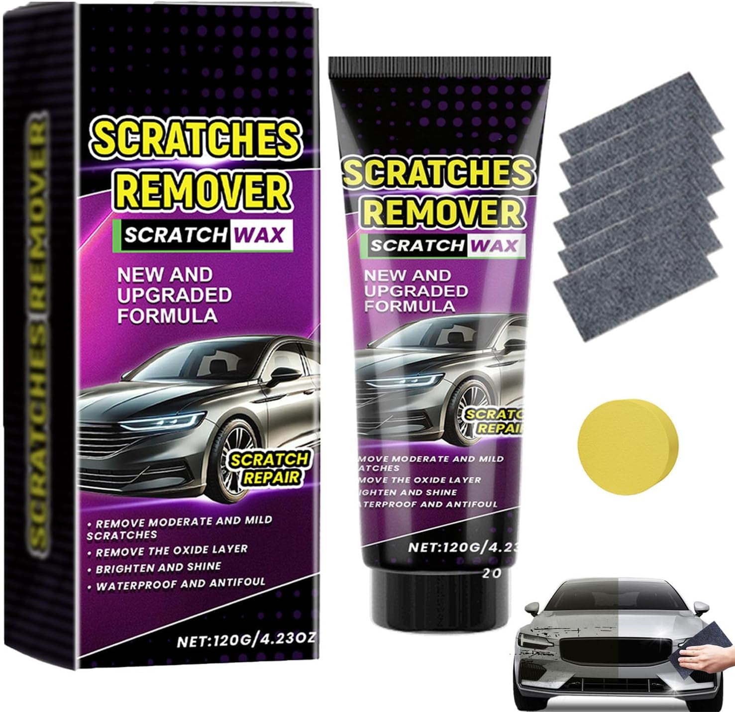 1 Set Nano Sparkle Cloth Car Scratch Remover, 2025 Nanosparkle Cloth Car Scratch Remover ...