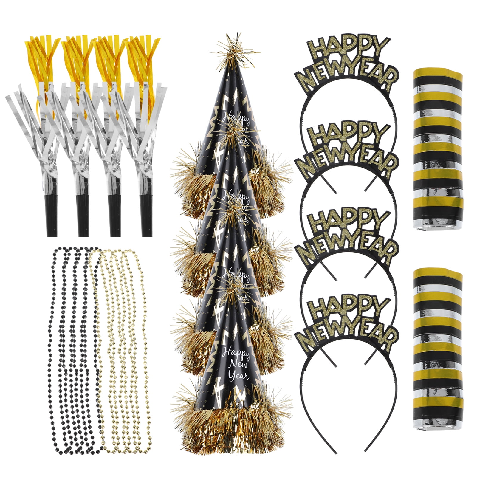 1 Set New Year Props Bead Chains Headdress Hats Blowout Props ...