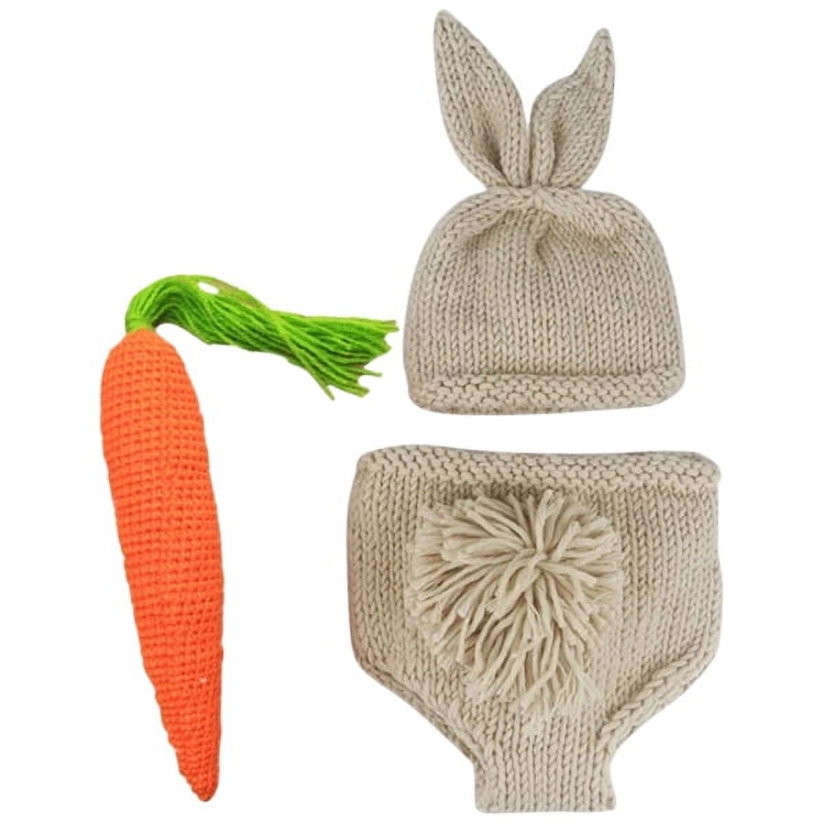 1 Set Newborn Baby Photo Shoot Props Crochet Hat Pants Bunny Outfits ...