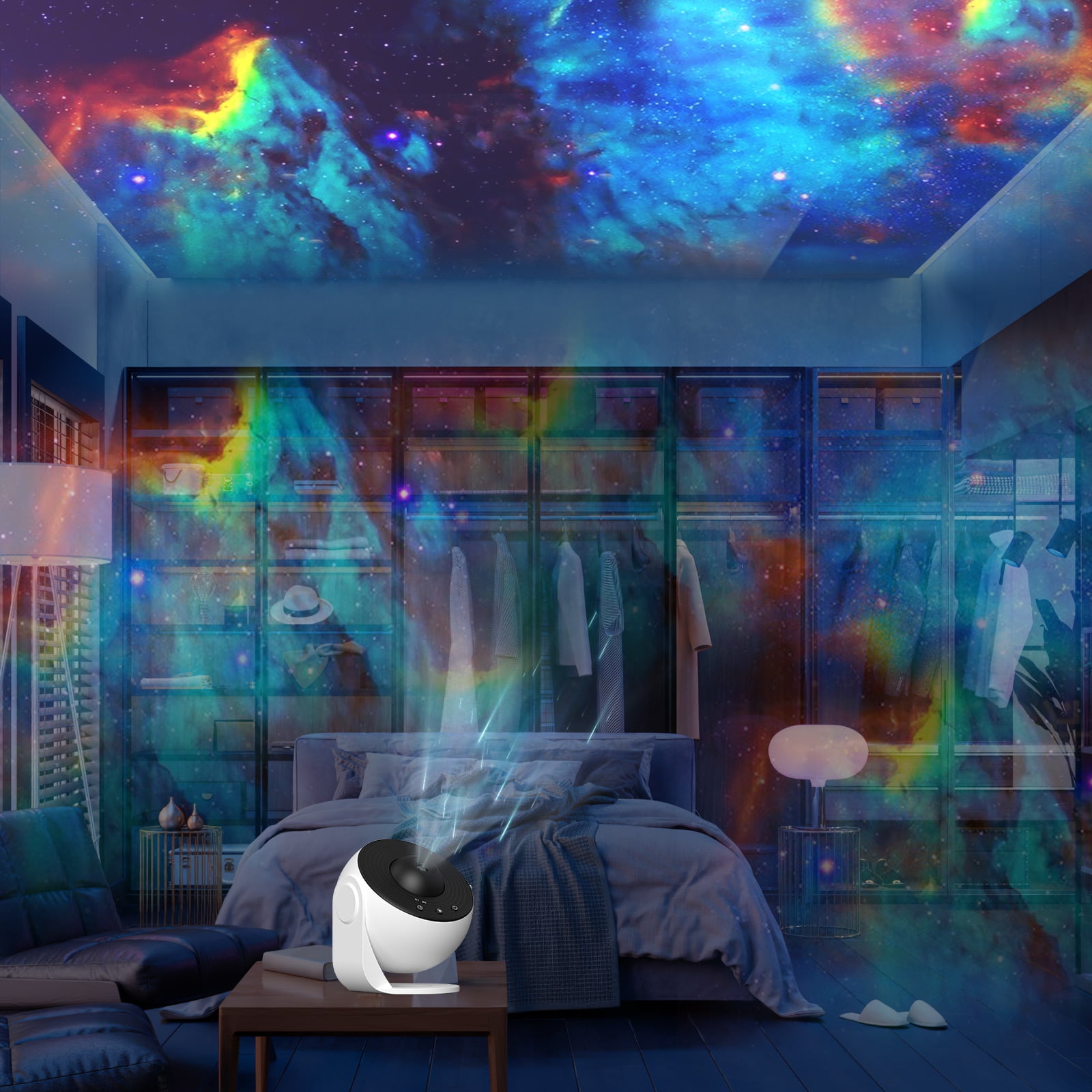1 Set Night Light Projector Universe Night Sky Party Quiet Bedroom ...