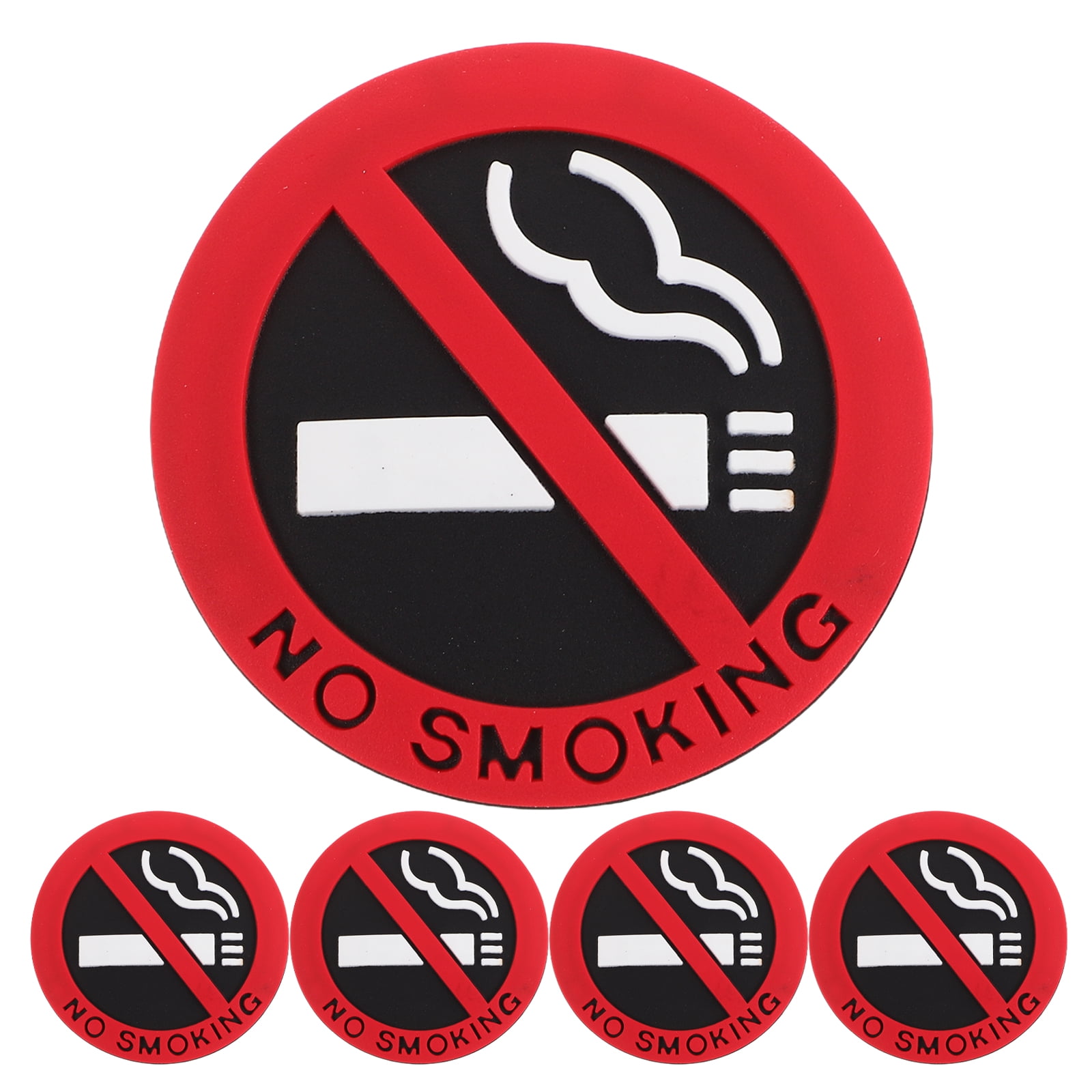 1 Set No Smoking Car Decal No Smoking Car Sticker Round No Smoking Car ...