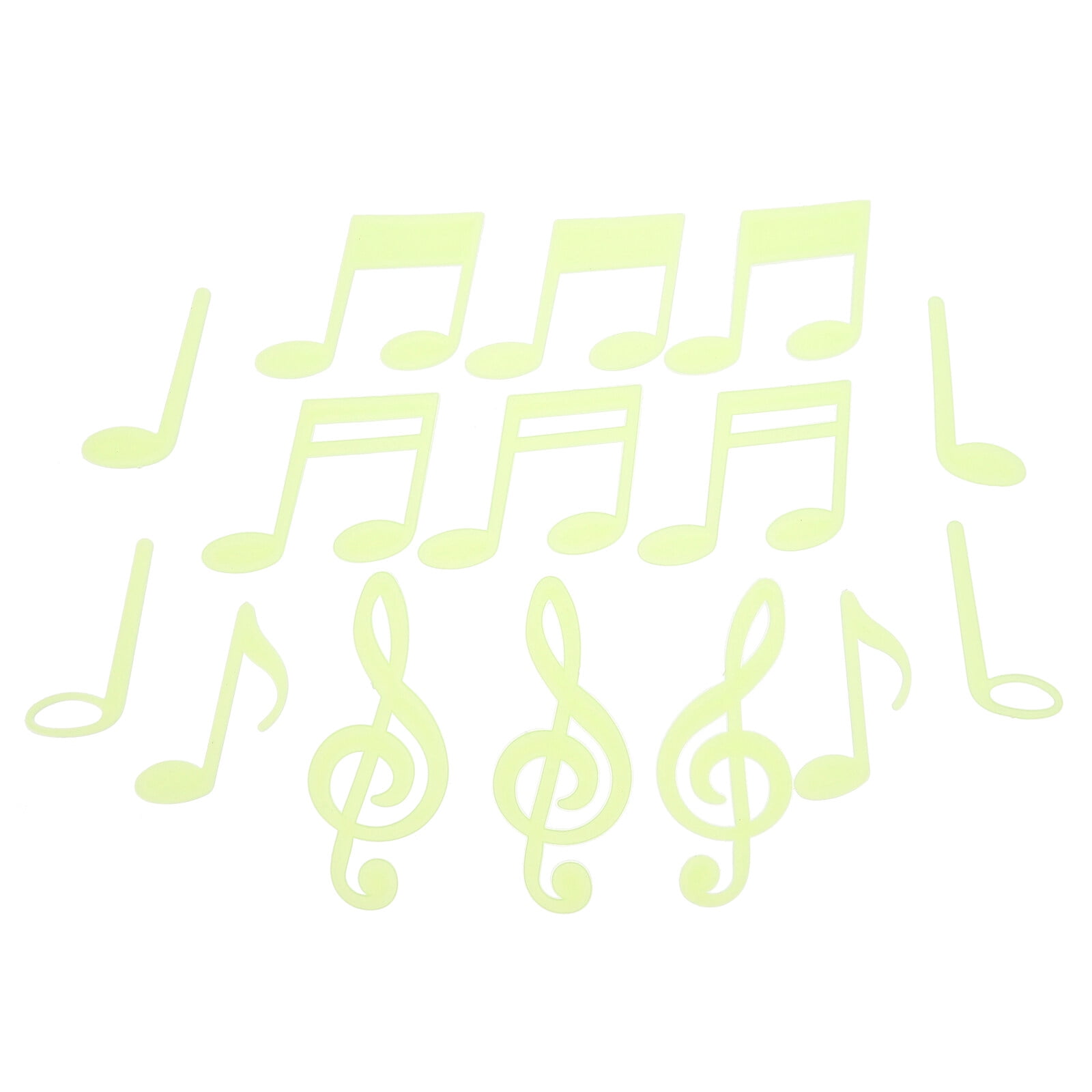 1 Set Note Decals Wall Stickers Glowing Music Note Wall Decals ...