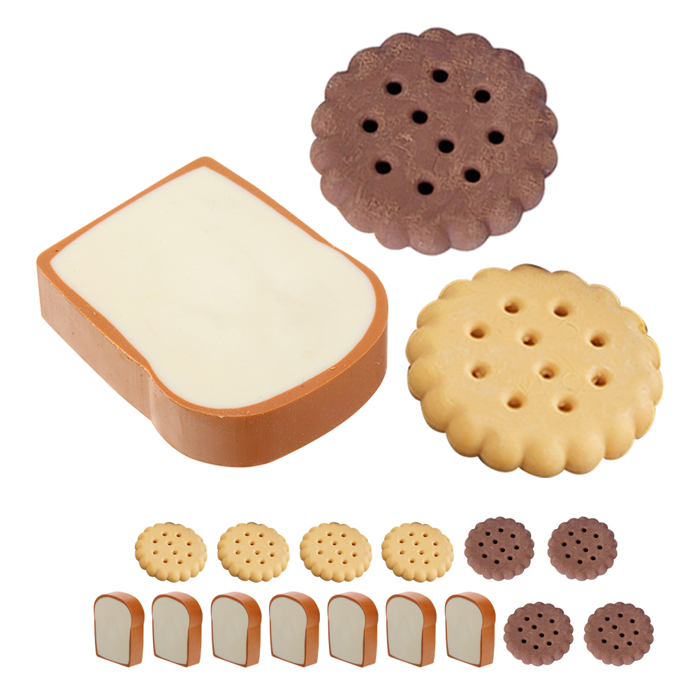 1 Set Novelty Erasers Cute Toast and Biscuit Shaped Erasers Party ...