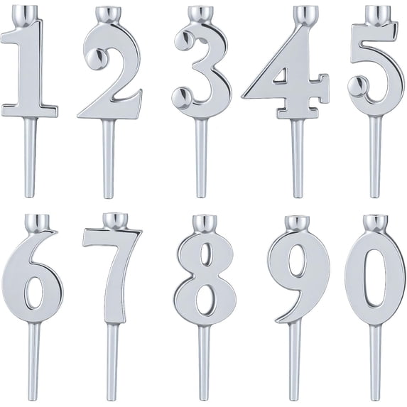 1 Set Number Candle Holder Set Silver Candle Holder Gifts Handmade ...