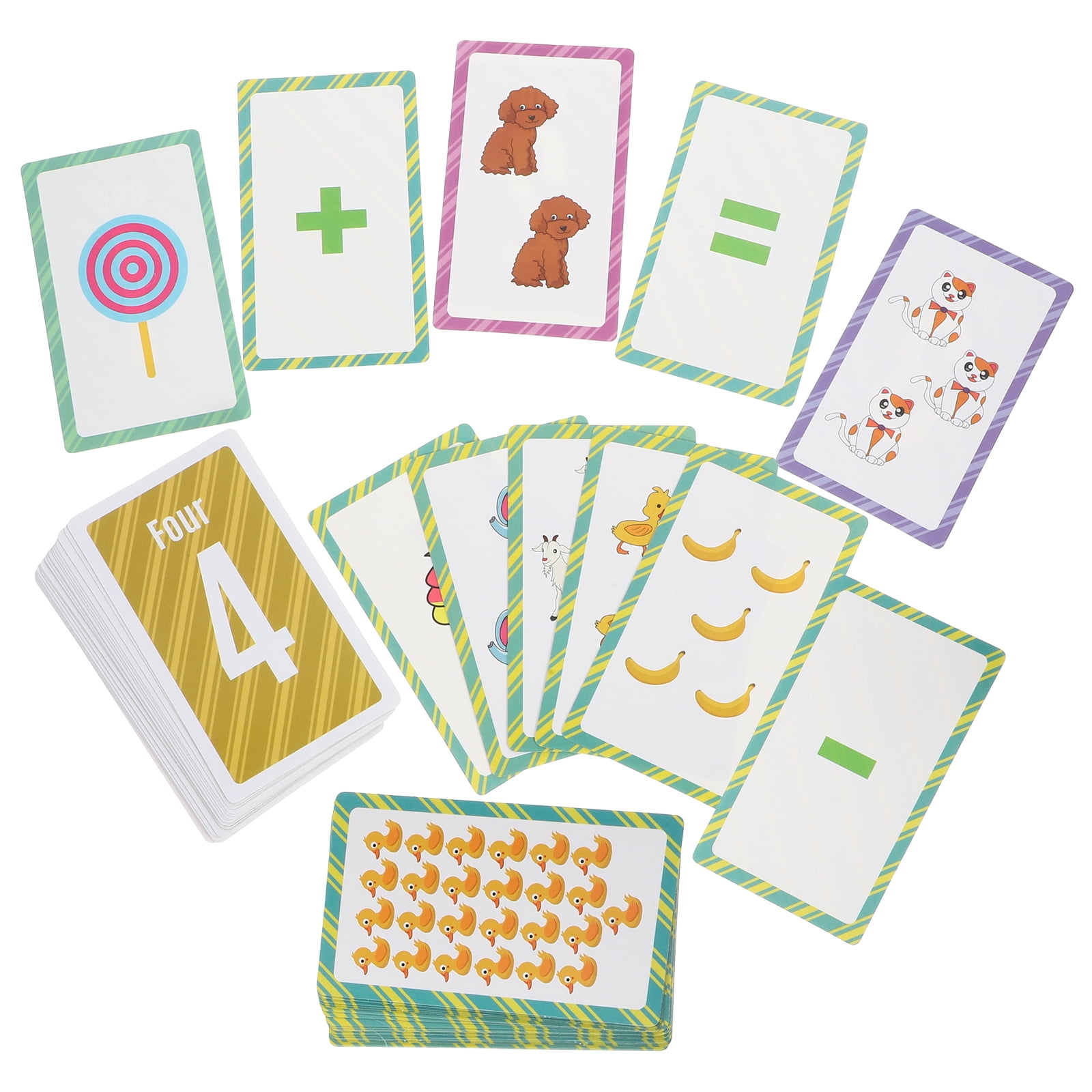 1 Set Number Flash Cards Toddlers Counting Flashcards Numbers Cards ...