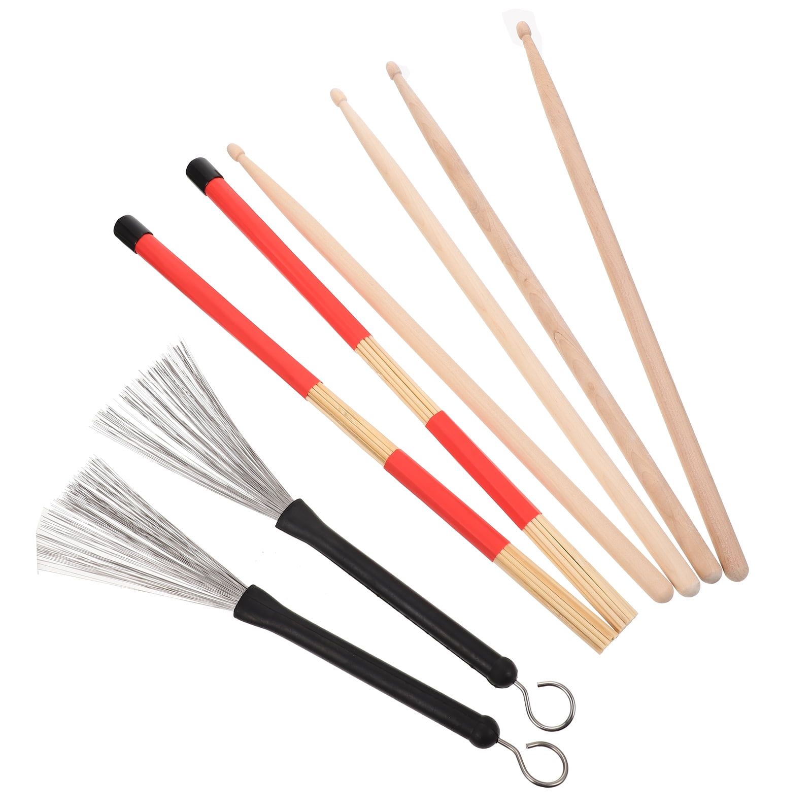 1 Set Of Drum Wire For Drums Kit Bamboo Stick Drum Brush For Stage ...