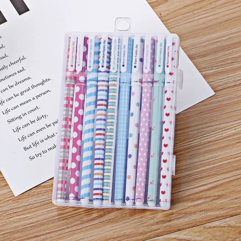 1 Set Of Pen Colorful Colored Gel Pen AnimAl Marker Floral Box With ...