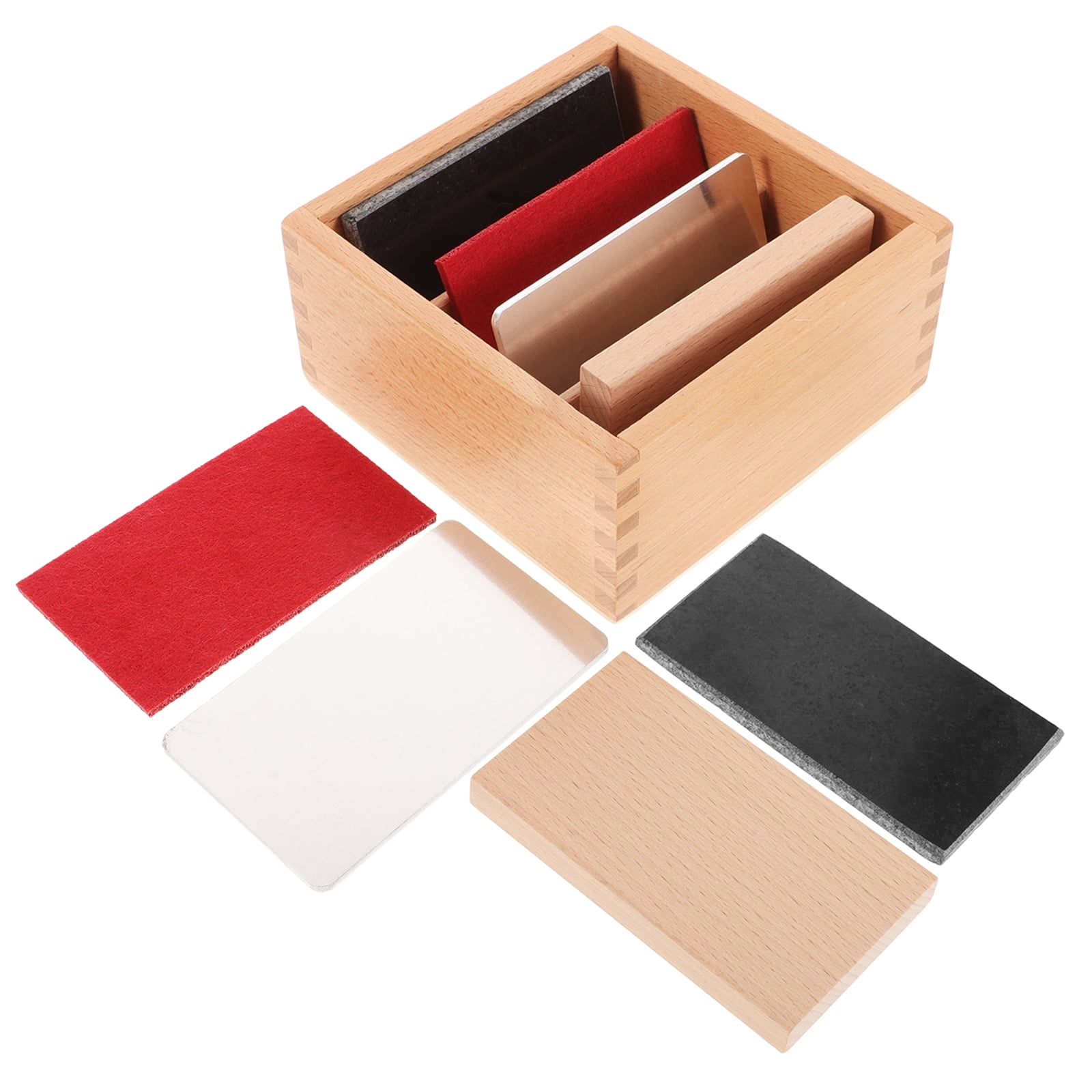 1 Set Of Wooden Montessori Temperature Sensory Panel Child'S Touch And ...