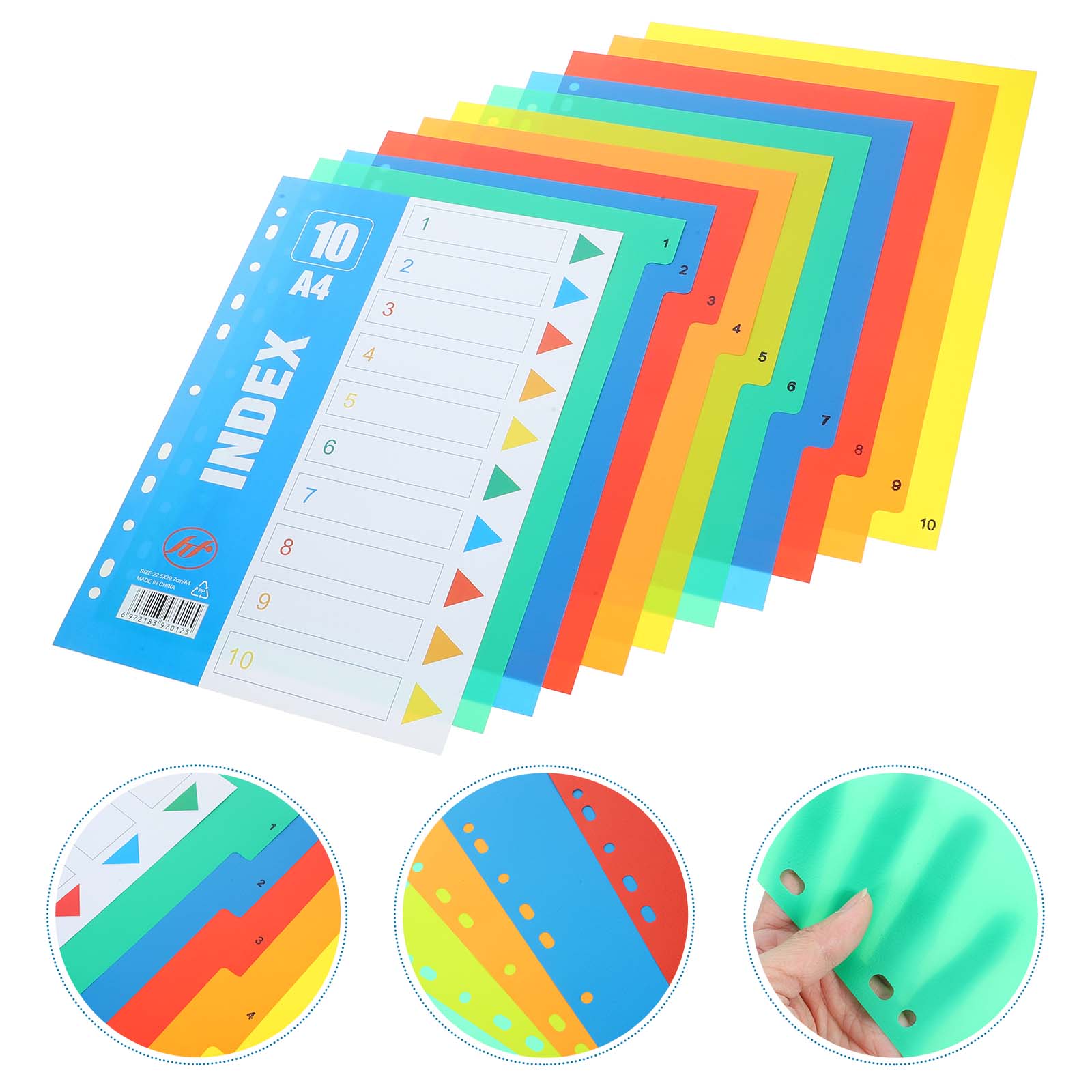 1 Set Office Binder Dividers Convenient Notebook Dividers Daily Use Tab ...