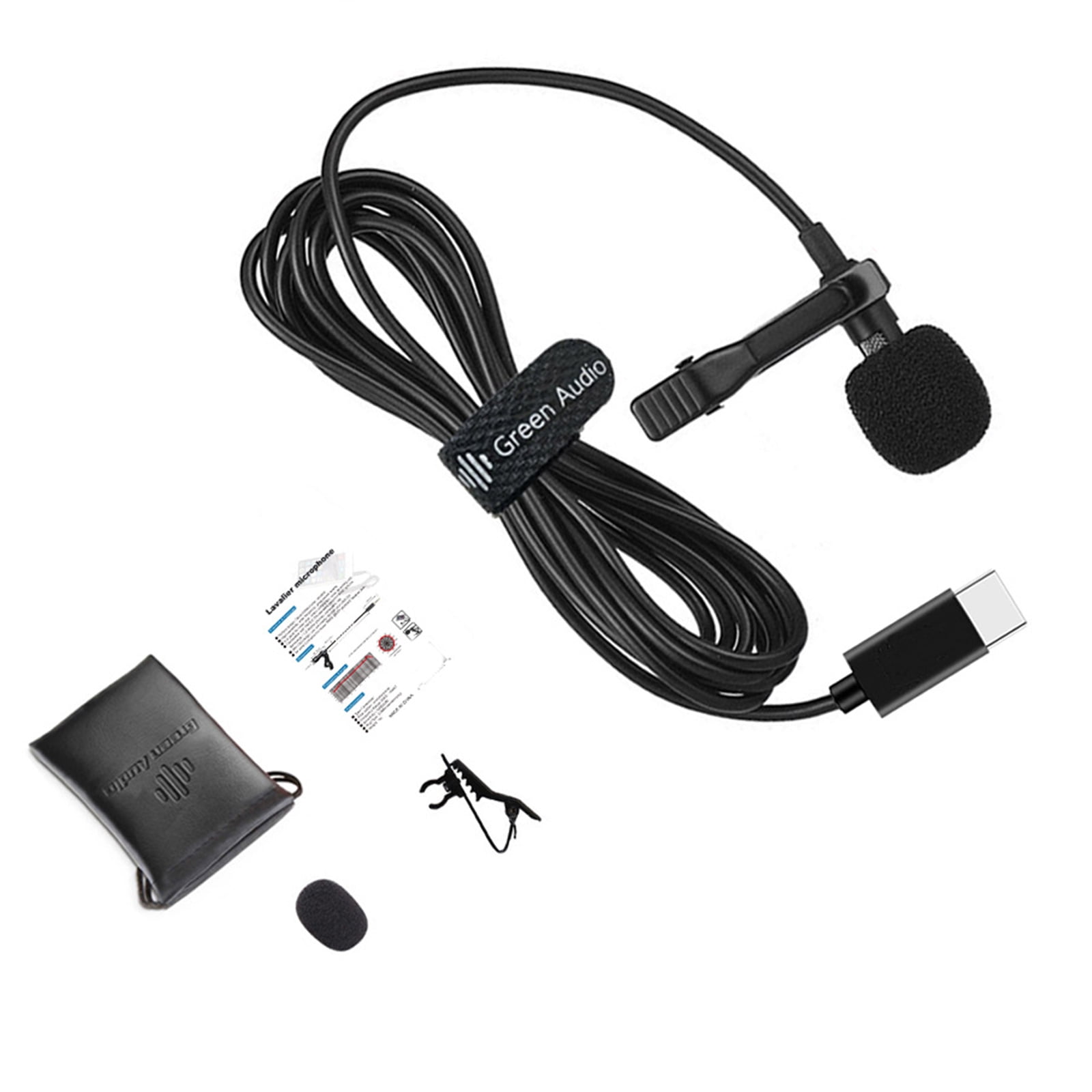 1 Set Omnidirectional Type C Lapel Microphone for Desktop and Notebook ...