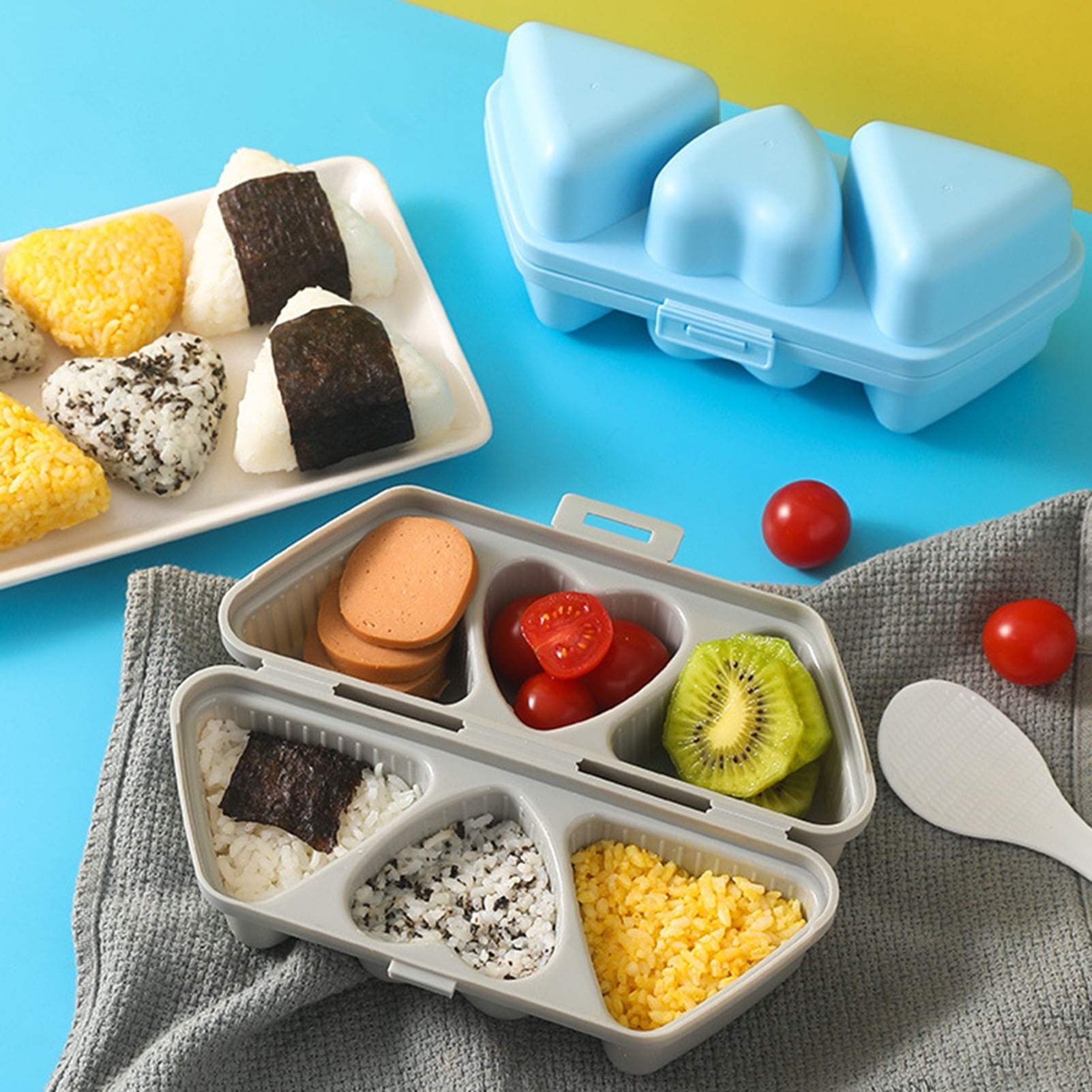 1 Set Onigiri Mold Sealed Food Grade Non-Stick Simple Demoulding 6 ...