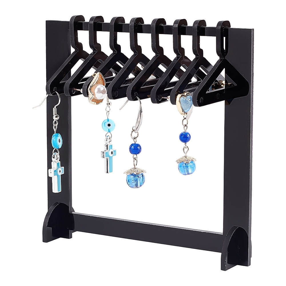 1 Set Opaque Acryic Earring Display Stands Clothes Hanger Shaped ...