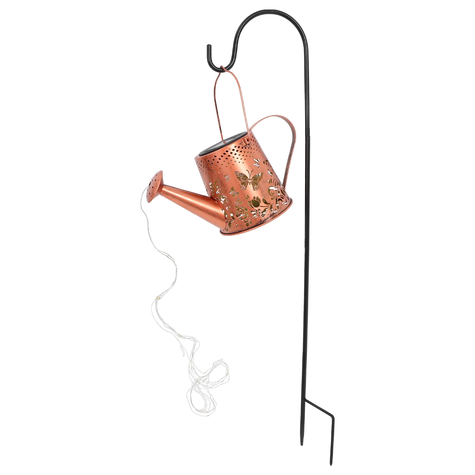 1 Set Solar Light Garden Kettle with Stake for Courtyard Watering Can ...