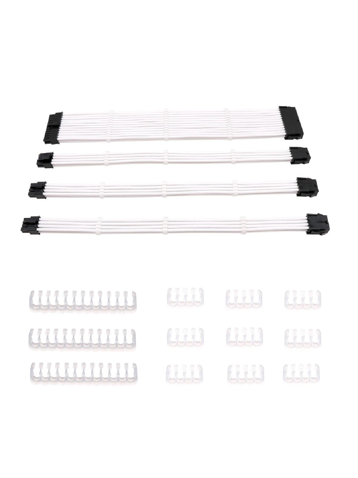 1 Set PC Sleeved Cable 12.99in Power Supply Motherboard 24P 8P Graphics ...